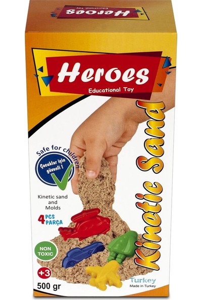 Heroes Sarı Kinetik Kum+Kalıp 500 gr Heroes Sarı Kinetik Kum+Kalıp 500 gr