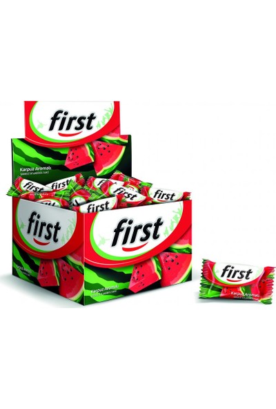 First Karpuz Aromali Sakiz Tekli 200 lü First Karpuz Aromali Sakiz Tekli 200 lü