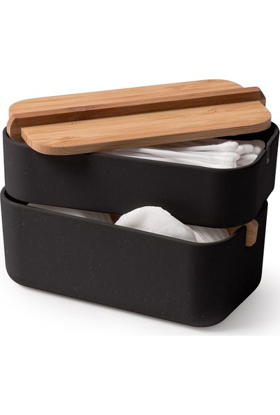 Lexon Zen Pamuk Kutusu Siyah Bambu LH42N Lexon Zen Pamuk Kutusu Siyah Bambu LH42N