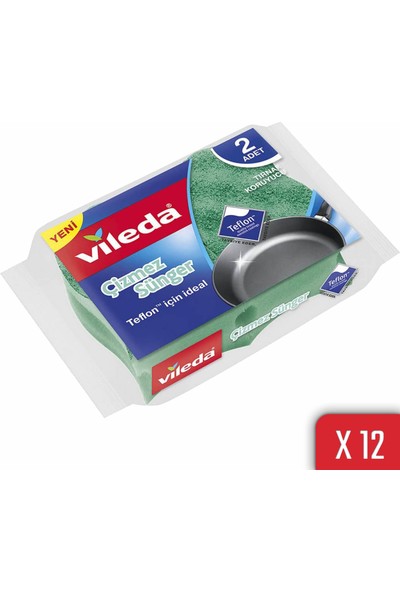 Vileda 2'li Çizmez Bulaşık Süngeri 12'li Paket Vileda 2'li Çizmez Bulaşık Süngeri 12'li Paket