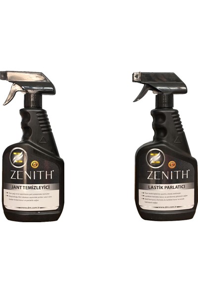 Zenith Jant Temizleyici ve Lastik Parlatma Seti 2 x 500ML Zenith Jant Temizleyici ve Lastik Parlatma Seti 2 x 500ML