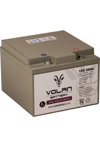 Volan Battery 12 Volt 28 Ah (Amper) Engelli Aracı Aküsü (Ücretsiz Kargo) Volan Battery 12 Volt 28 Ah (Amper) Engelli Aracı Aküsü (Ücretsiz Kargo)