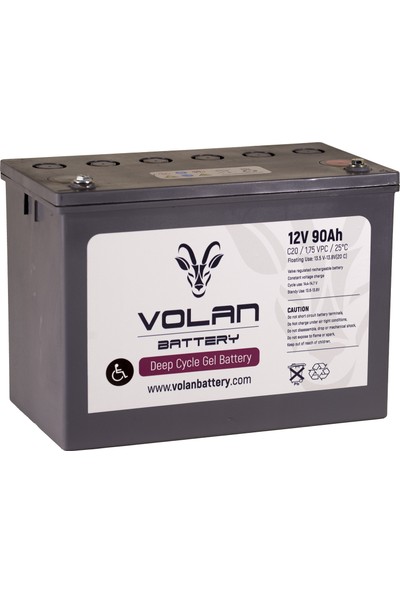 Volan Battery 12 Volt 90 Ah (Amper) Engelli Aracı Aküsü (Ücretsiz Kargo) Volan Battery 12 Volt 90 Ah (Amper) Engelli Aracı Aküsü (Ücretsiz Kargo)