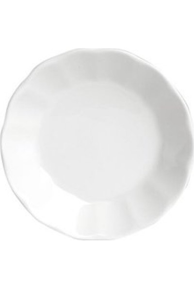 Porland Porselen Sade 6'lı Çay Tabağı