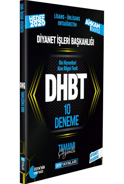 Ddy Yayınları DHBT 2020 Ahkam Serisi Tüm Adaylar Tamamı Çözümlü 10 Deneme Ddy Yayınları DHBT 2020 Ahkam Serisi Tüm Adaylar Tamamı Çözümlü 10 Deneme