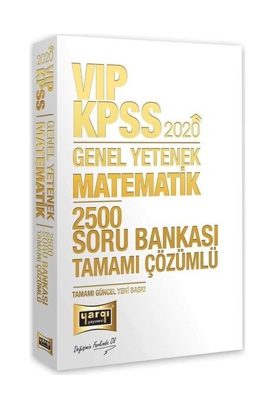 Yargı Yayınevi 2020 KPSS VIP Matematik Tamamı Çözümlü 2500 Soru Bankası