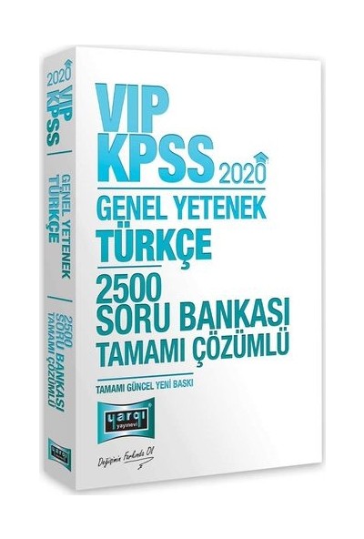 Yargı Yayınevi 2020 KPSS VIP Türkçe Tamamı Çözümlü 2500 Soru Bankası Yargı Yayınevi 2020 KPSS VIP Türkçe Tamamı Çözümlü 2500 Soru Bankası