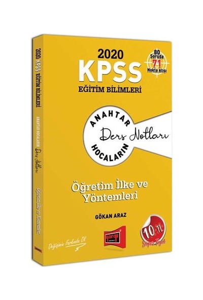 Yargı Yayınevi 2020 KPSS Eğitim Bilimleri Öğretim İlke Ve Yöntemleri Ders Notları