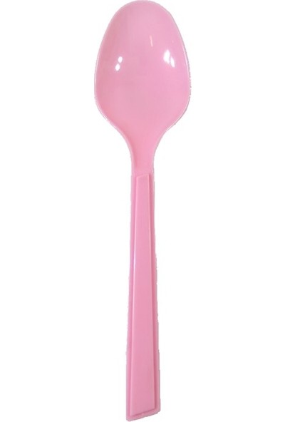 Dekorsende Plastik Kaşık 25 li Pembe