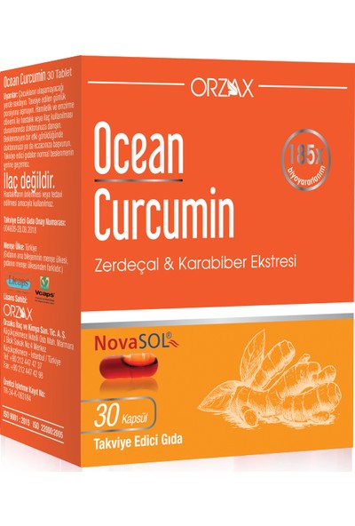 Ocean Curcumin 30 Kapsül ORZ872109