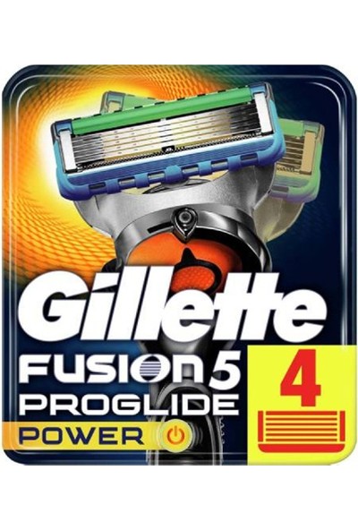 Gillette Fusion Proglide Power 4'lü Yedek 4'lü Set
