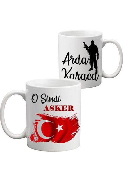 Biresimden O Şimdi Asker Hediyesi İsimli Kupa Bardak Biresimden O Şimdi Asker Hediyesi İsimli Kupa Bardak