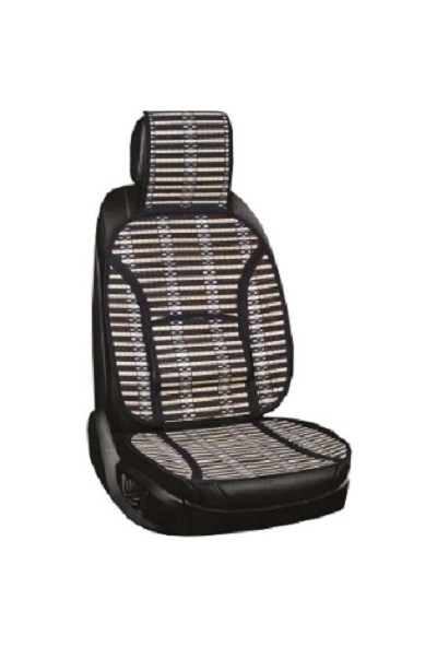 Piranha Hasır Oto Minderi - Bej Siyah