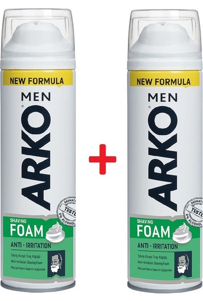 Arko Tıraş Köpüğü Antı-Irrıtatıon 200 ml x 2'li Set Arko Tıraş Köpüğü Antı-Irrıtatıon 200 ml x 2'li Set