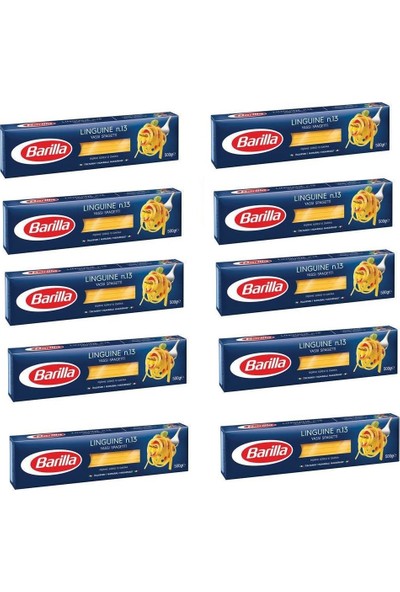 Barilla Makarna Yassı Spagetti 500 gr x 10'lu
