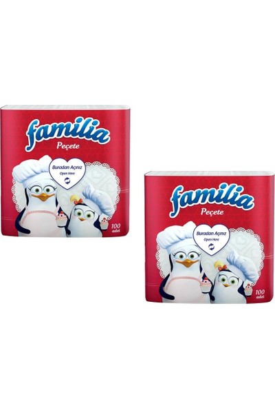 Familia Peçete 100'lü x 2'li Set