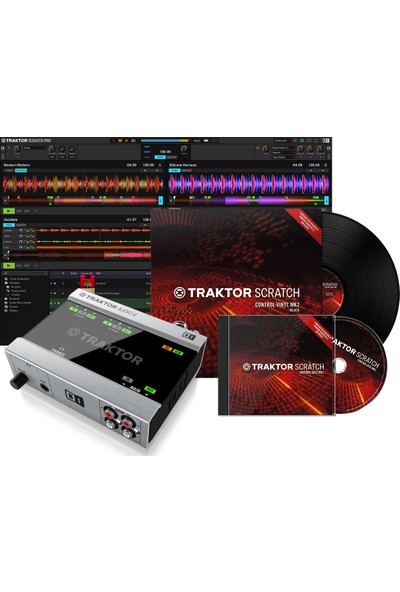 Native Instruments Traktor Scratch A6 (Traktor A6 Ses Kartı + Traktor Pro 3 Yazılım + Scratch Vinyl/CD Mk2 ve Kablo Seti) Native Instruments Traktor Scratch A6 (Traktor A6 Ses Kartı + Traktor Pro 3 Yazılım + Scratch Vinyl/CD Mk2 ve Kablo Seti)