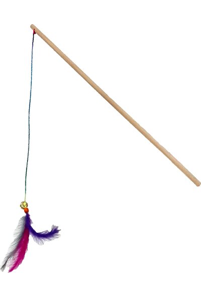 Woddy Tüylü Kedi Oltası 50 cm Woddy Tüylü Kedi Oltası 50 cm