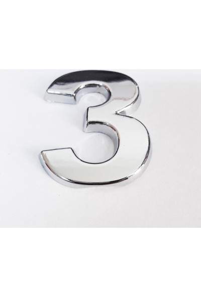 Cemax Yapışkan Krom 3 Rakamı 2,5 cm Cemax Yapışkan Krom 3 Rakamı 2,5 cm