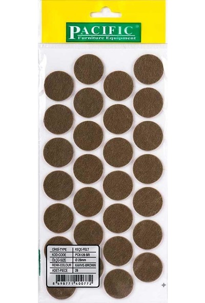 Pacific Masa-Sandalye Keçeleri 28 mm