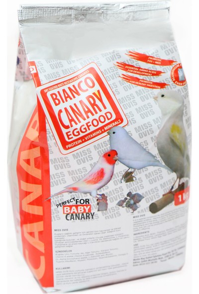 Miss Ovis Kanaryalar İçin Bianco Kuru Mama, 1 Kg Ambalajlı Miss Ovis Kanaryalar İçin Bianco Kuru Mama, 1 Kg Ambalajlı