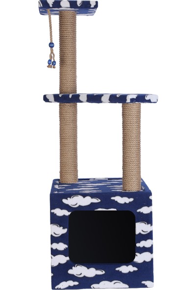 Petsi Kedi Evi ve Ahşap Direk Tırmalama