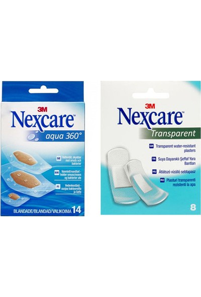 Nexcare Aqua 360 - Nexcare Transparent Bant Seti Nexcare Aqua 360 - Nexcare Transparent Bant Seti