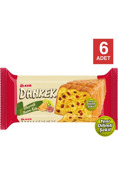 Ülker Dankek Meyveli Baton Kek 210 gr x 6 Adet Ülker Dankek Meyveli Baton Kek 210 gr x 6 Adet