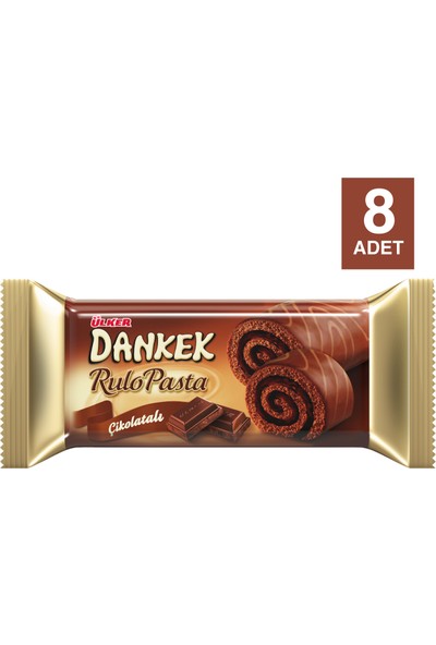 Ülker Dankek Rulo Pasta Çikolatalı 235 gr x 8 Adet Ülker Dankek Rulo Pasta Çikolatalı 235 gr x 8 Adet