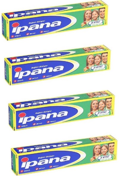 İpana Sağlıklı Gülüşler Diş Macunu 50 ml x4'lü