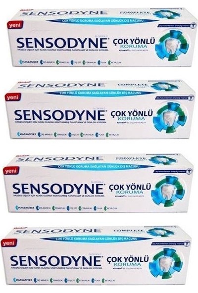 Sensodyne Çok Yönlü Koruma Diş Macunu 75 ml x4'lü Sensodyne Çok Yönlü Koruma Diş Macunu 75 ml x4'lü