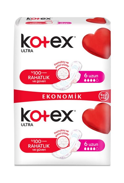 Kotex Ultra İkili Paket Uzun 12'Li