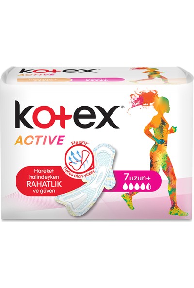 Kotex Active Flex fit 7'Li Uzun Kotex Active Flex fit 7'Li Uzun
