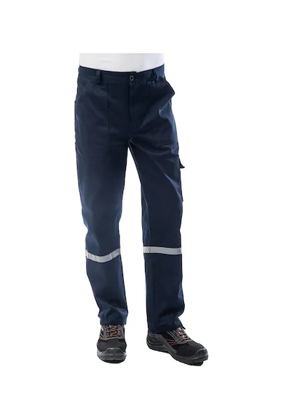 Kant Reflektörlü Pamuk 7/7 Gabardin Komando Cepli Iş Pantolonu