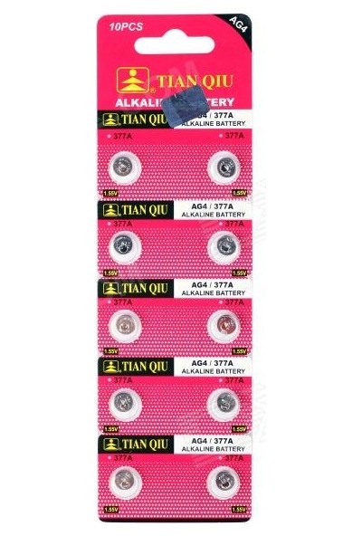 Tianqiu AG4/LR626H/377A Alkalin Pil 10'lu Tianqiu AG4/LR626H/377A Alkalin Pil 10'lu