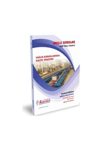 İlkumut AÖF - Sağlık Kurumlarında Kalite Yönetimi