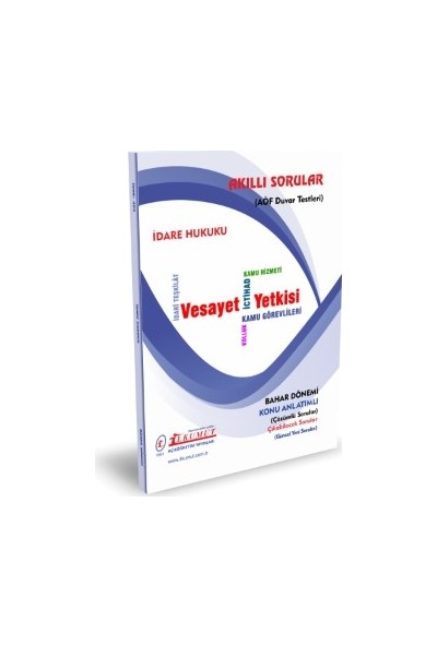 İlkumut AÖF - İdare Hukuku İlkumut AÖF - İdare Hukuku