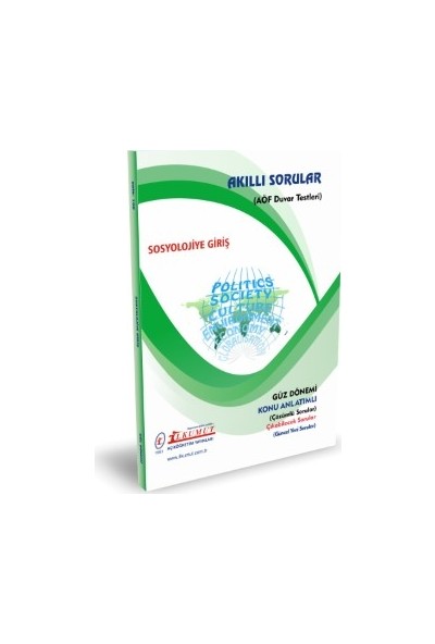 İlkumut AÖF - Sosyolojiye Giriş