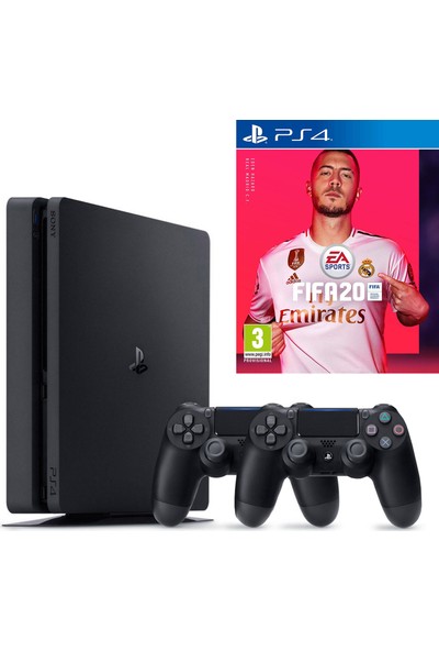 Sony PS4 Slim 500 GB Oyun Konsolu + PS4 FIFA 20 + 2. PS4 Kol
