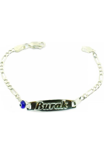 Aykat Çocuk Bilekliği Isimli Gümüş Bebek Künyesi 0-5 Yaş Arası Kişiye Özel Isimli Çocuk Bilezik Ism-20