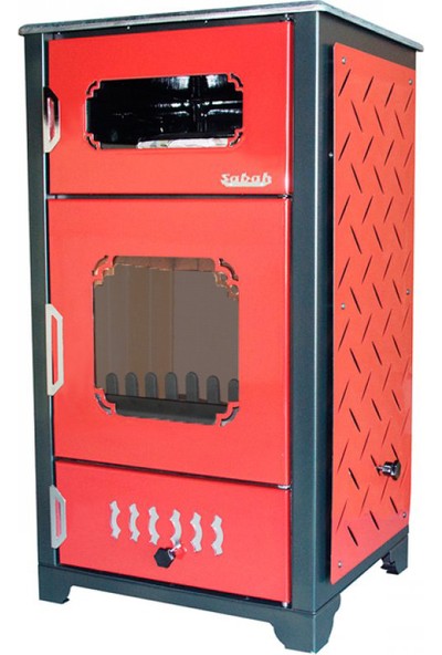 Mangalsepetim M100 Fırınlı Şömine Soba Kırmızı Mangalsepetim M100 Fırınlı Şömine Soba Kırmızı