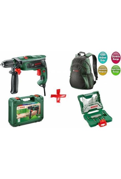 Bosch EasyImpact 570 Darbeli Matkap + 30 Parça X-Line Aksesuar Seti +Bosch Sırt Çantalı Bosch EasyImpact 570 Darbeli Matkap + 30 Parça X-Line Aksesuar Seti +Bosch Sırt Çantalı