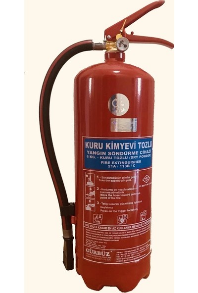 Gürbüz ABC Yangın Söndürme Tüpü + Askı Aparatlı 6 kg