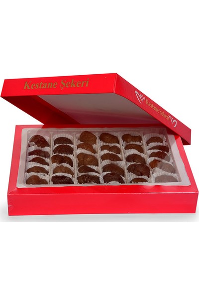 Nilüfer Kestane Şekeri Hediyelik Kutu 700 gr Nilüfer Kestane Şekeri Hediyelik Kutu 700 gr