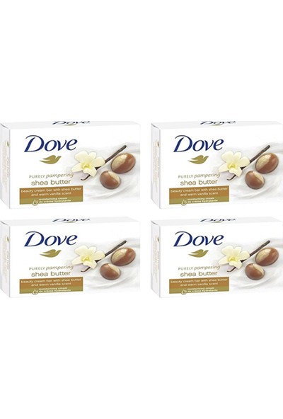 Dove Güzellik Sabunu Shea Butter 100 gr x 4 Dove Güzellik Sabunu Shea Butter 100 gr x 4