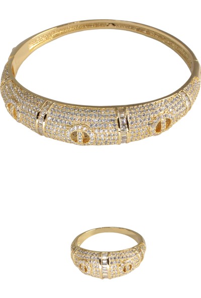 Chance Roma Jewellery Chanceroma™ - Baroness Set - Italyan Moda Tasarım Pırlanta Montür Zirkon Baget Taşlı 18ayar Altın Kaplama Çivi Alyans Yüzük Kelepçe Bilezik Bileklik Set Chance Roma Jewellery Chanceroma™ - Baroness Set - Italyan Moda Tasarım Pırlanta Montür Zirkon Baget Taşlı 18ayar Altın Kaplama Çivi Alyans Yüzük Kelepçe Bilezik Bileklik Set