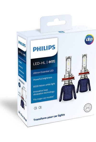 Philips Yeni LED Xenon H11 11362UEX2 6000K Daha Parlak Işık