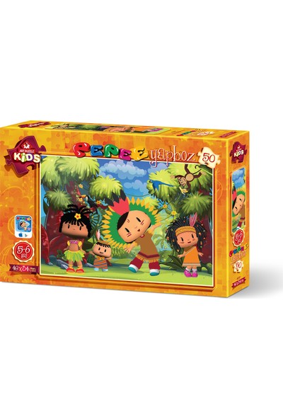 Art Çocuk Puzzle Pepe Kabile Reisi 50 Parça Puzzle Art Çocuk Puzzle Pepe Kabile Reisi 50 Parça Puzzle