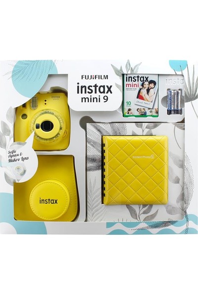 Fujifilm Instax Mini 9 Kit Sarı Fujifilm Instax Mini 9 Kit Sarı