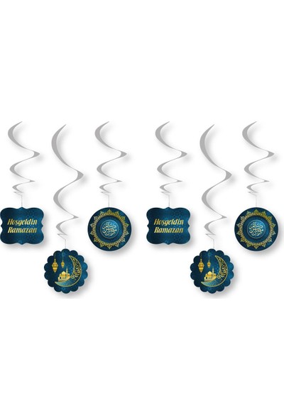 Kikajoy Hoşgeldin Ramazan Spiral Sarkıt Süs 6'lı